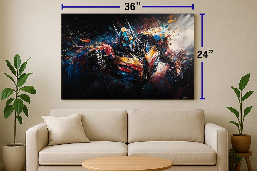 Transformers Optimus Prime Oil Painting Style Pop Art Poster – 24x36 ...