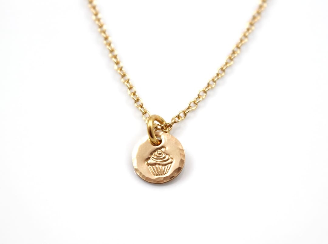 14kt Gold Filled Cupcake Necklace - Gift for Bakers - Pastry Chef ...