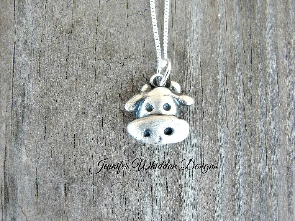 Cow Necklace Cow Jewelry Farm Animal Jewelry Cow | Etsy