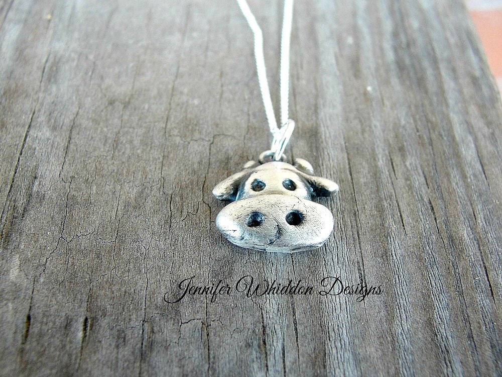 Cow Necklace Cow Jewelry Farm Animal Jewelry Cow | Etsy