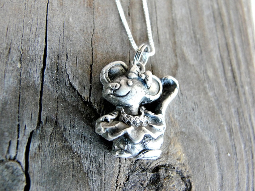 Sterling Silver Mouse Necklace - Mouse Jewelry - Animal Jewelry - Mouse ...