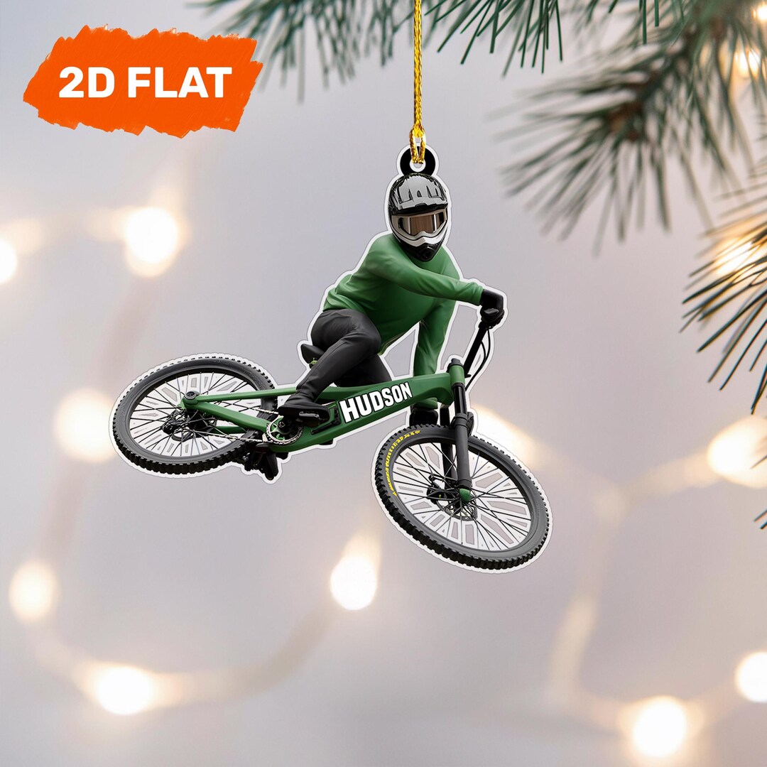 Personalized BMX Rider Christmas Ornament, Custom Name Dirt Bike Design ...