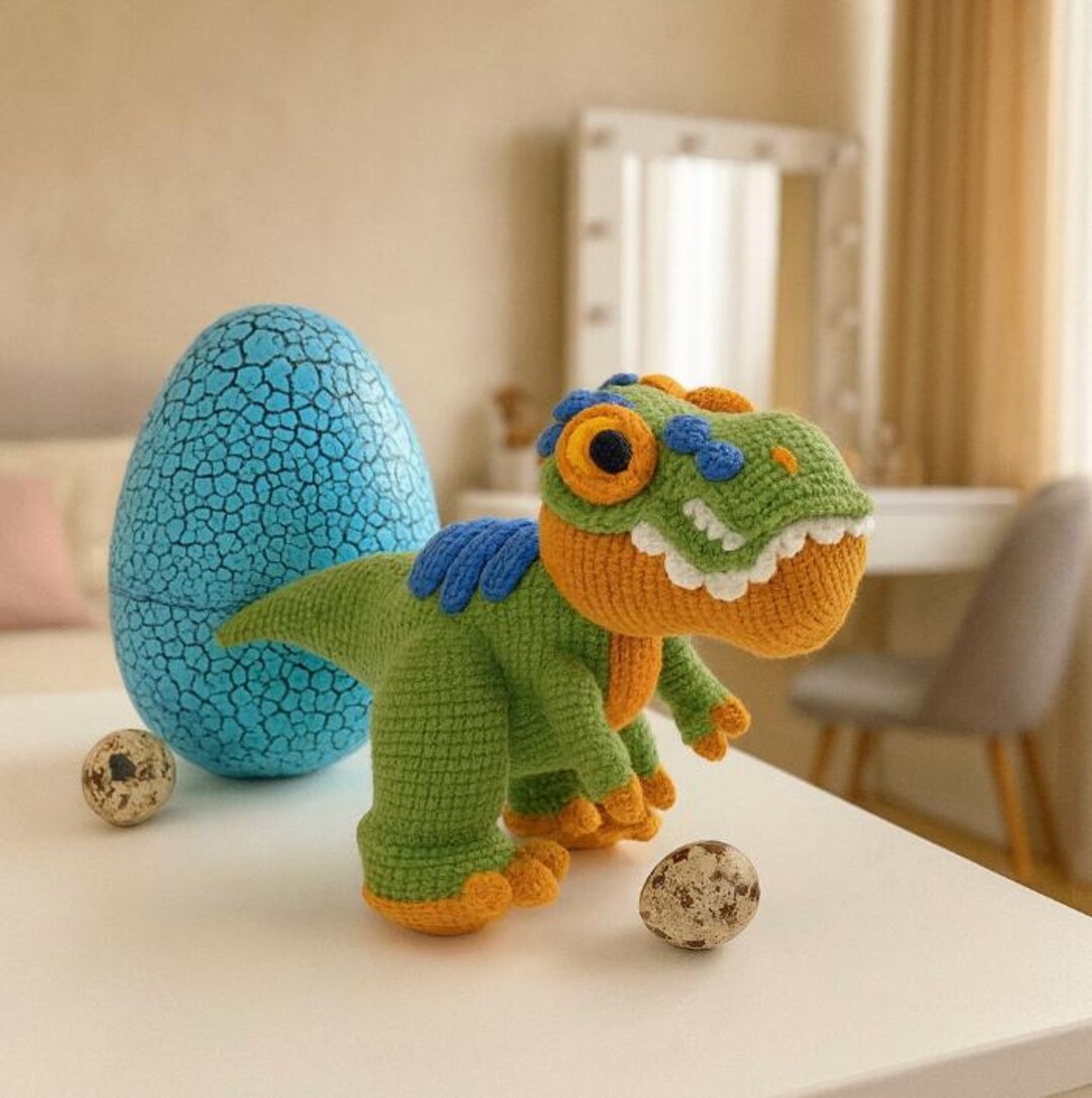 Adorable Dino Amigurumi Plush Crochet Pattern, Kids Gift DIY Toy PDF - Etsy