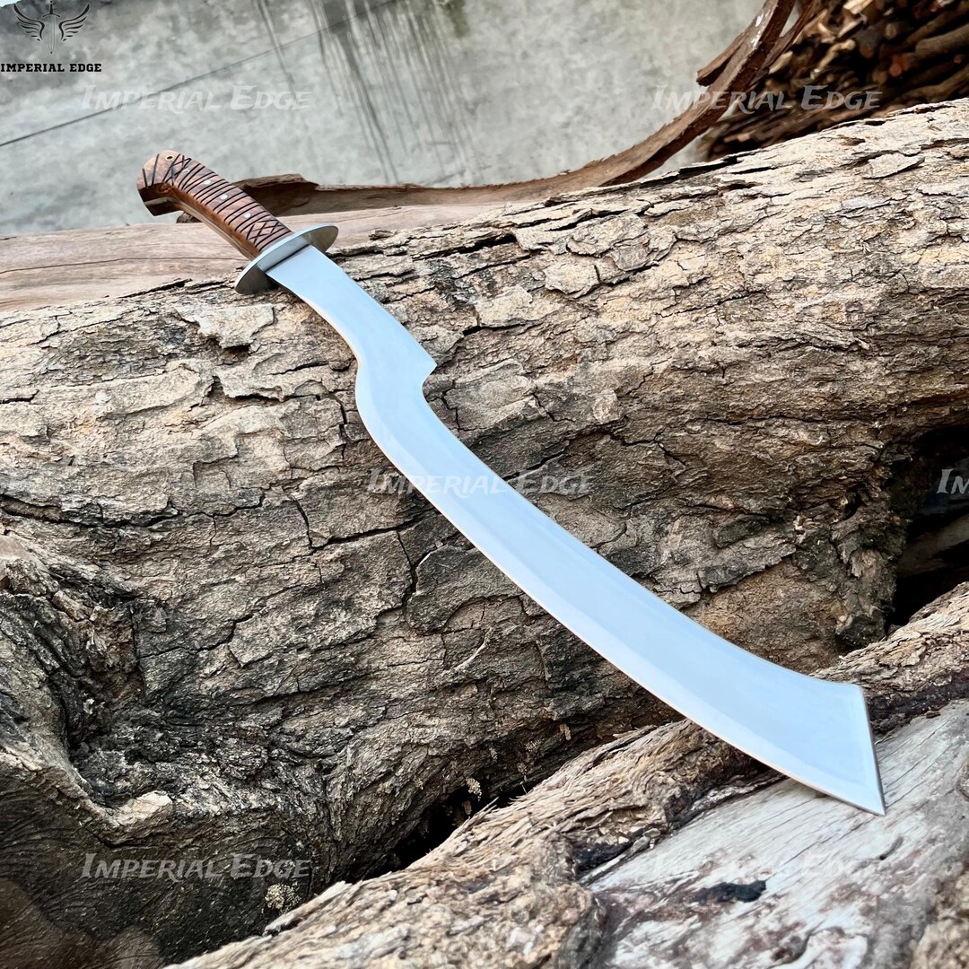 Handmade Egyptian Khopesh Sword - Carbon Steel Blade, Leather Sheath ...