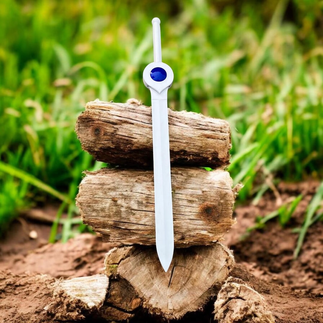Finn White Sword Replica | Adventure Time Cosplay Prop With Blue ...