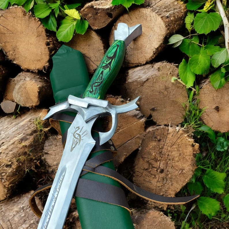 Hand Forged Wheel of Time Sword - High Carbon Steel Viking Buster ...