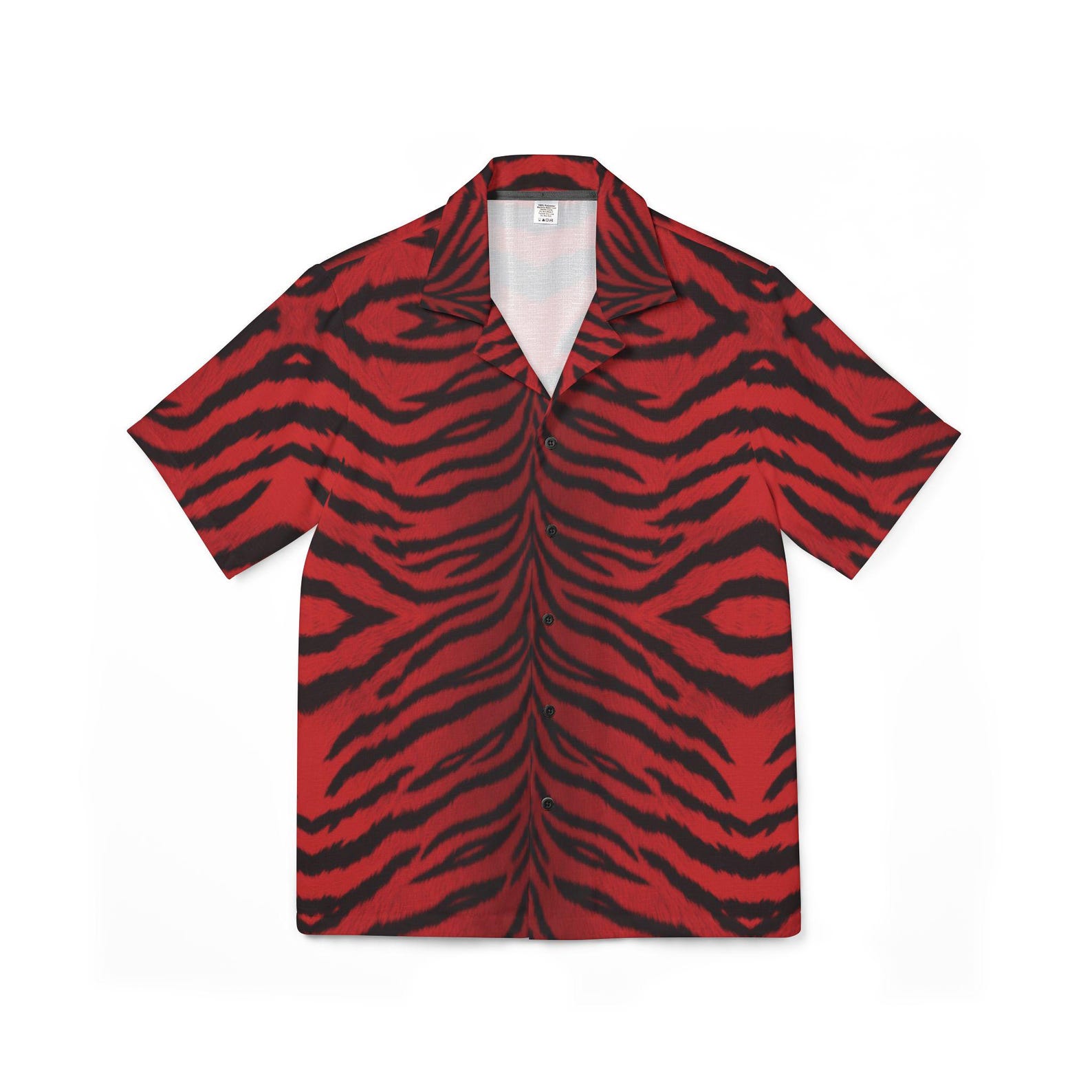 Passion Red Tiger Print Camp Shirt by Unafraid Shop - Passion Statement ...