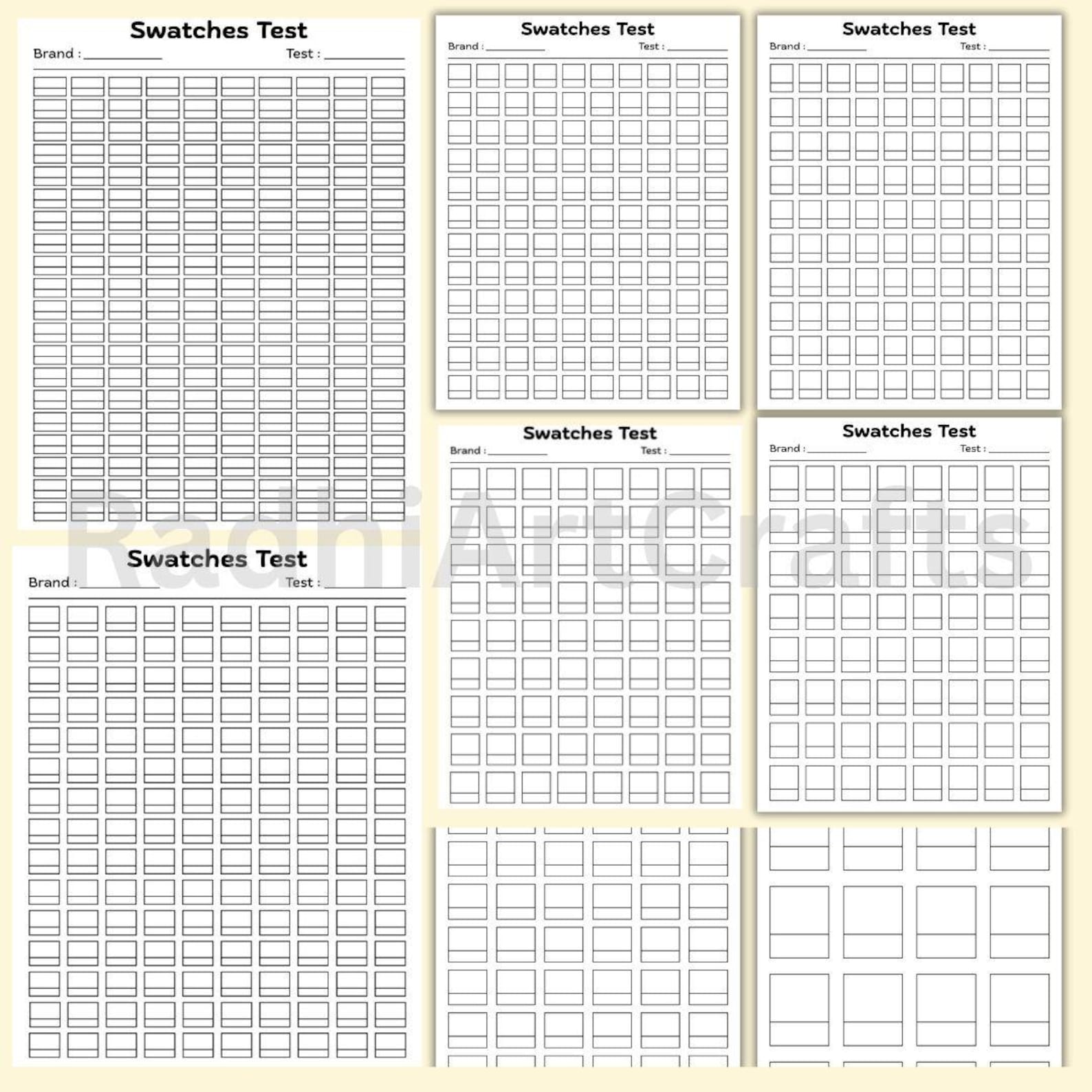 Printable Color Swatch Chart Bundle | Marker, Pencil, Paint Organizer ...