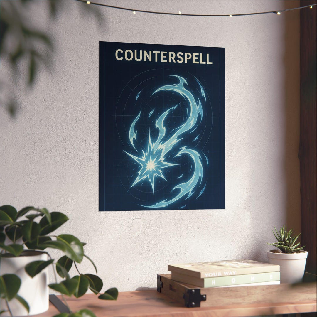Counterspell Blueprint Poster | D&D Wall Art | Dungeon Master Gift ...