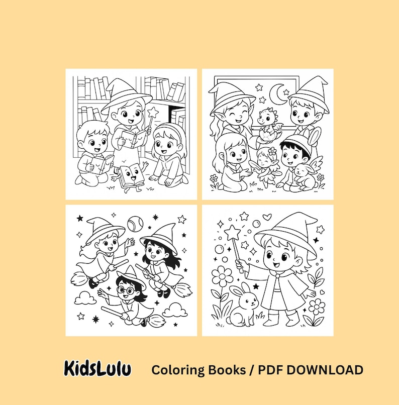 Magical School Coloring Book for Kids | Printable Wizard Adventures ...