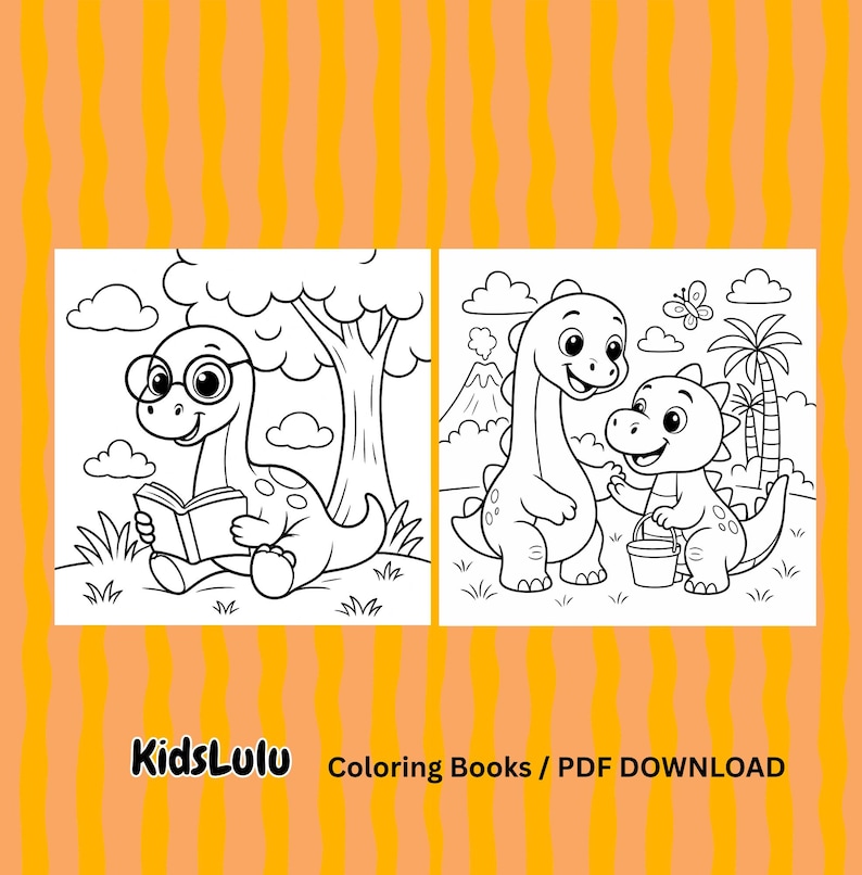 Dinosaur Coloring Book for Kids | Printable T-rex & Dino Adventures ...
