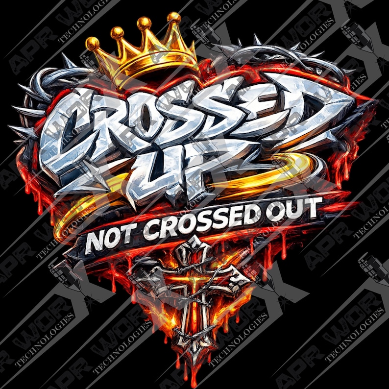 Christian Streetwear Shirt Design: Crossed up Not Crossed Out PNG ...