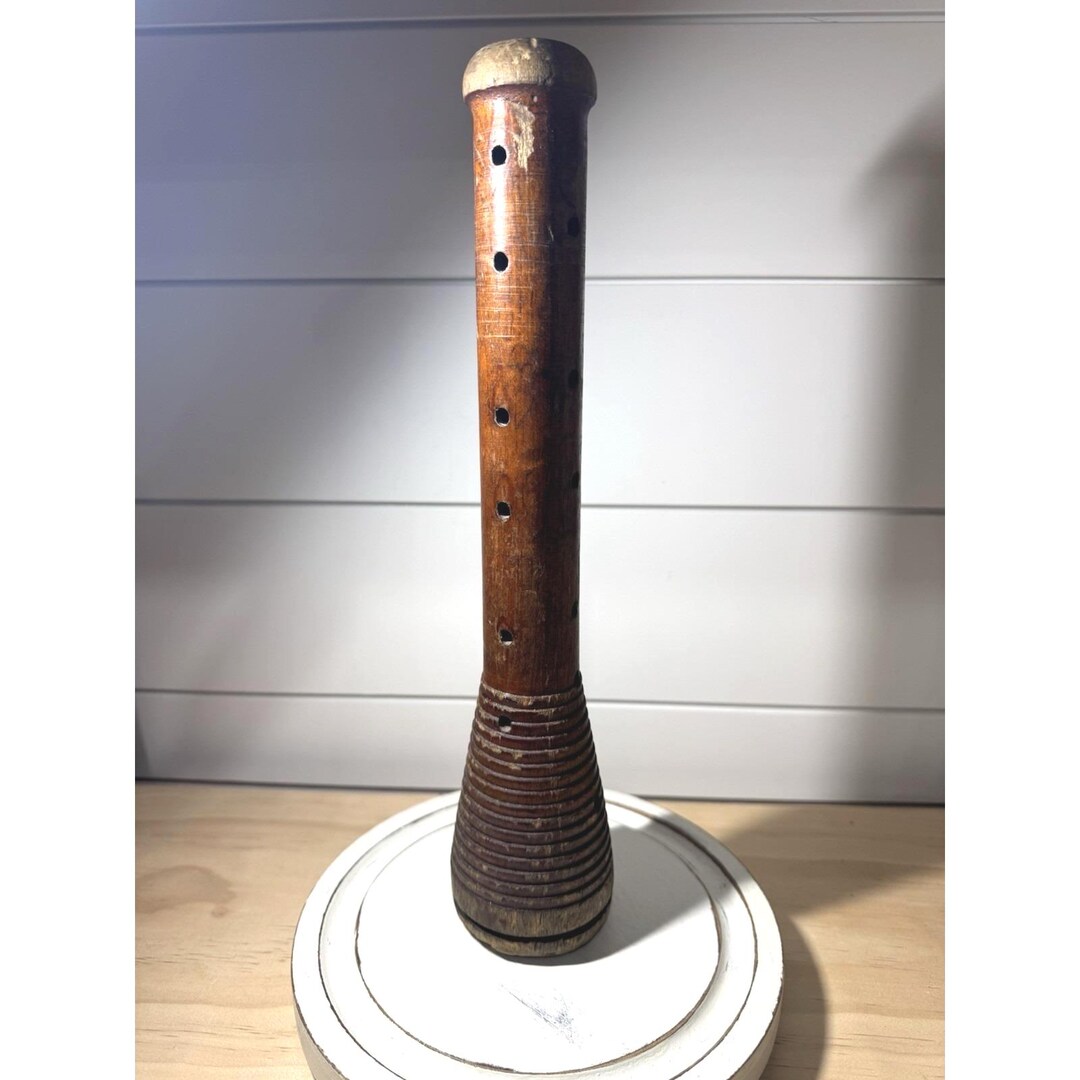 Antique Wood Sewing Thread Spindle: 12" Beehive Bobbin, Rustic ...