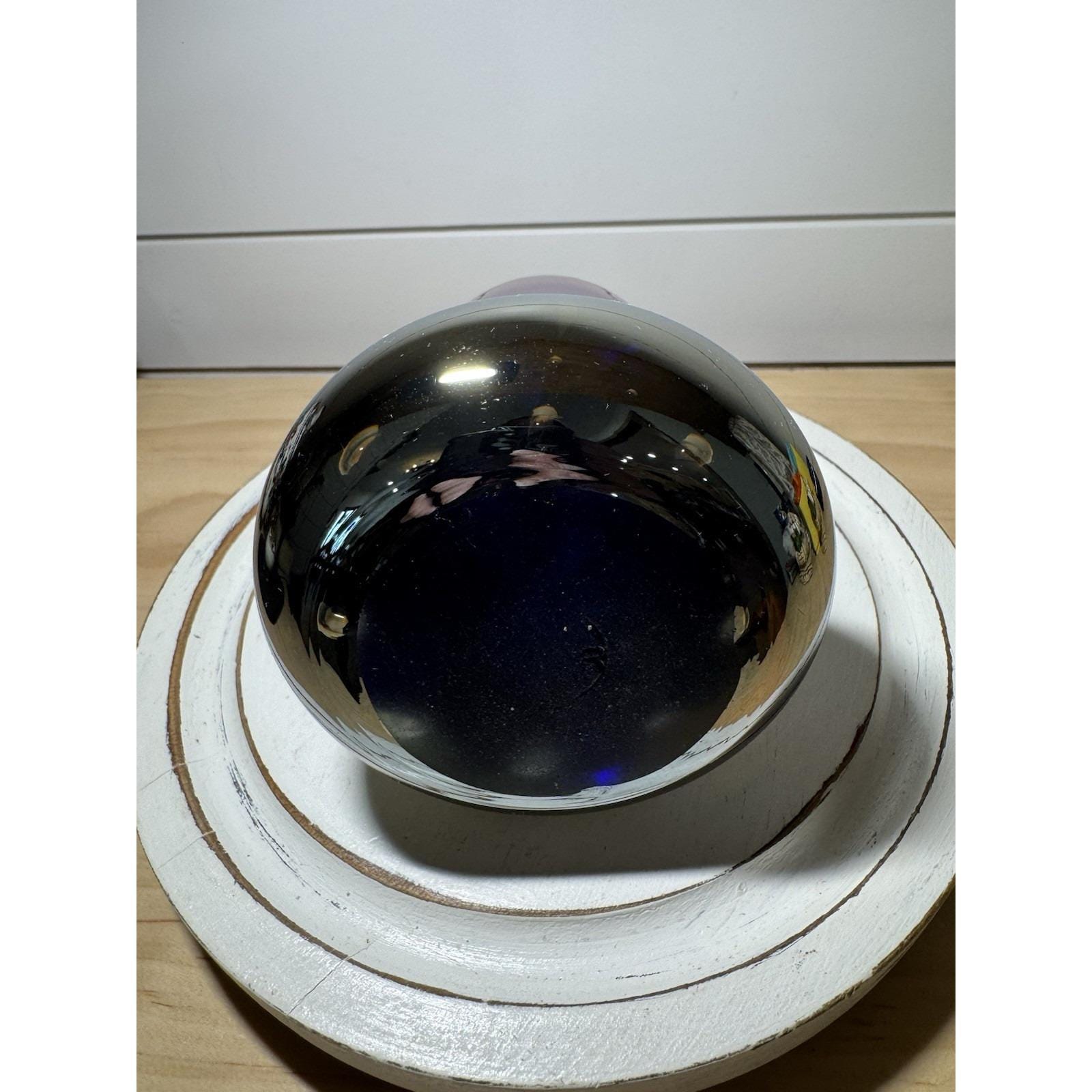 VTG Large Iridescent Carnival Glass Bell Paperweight Art Glass St Clair ...