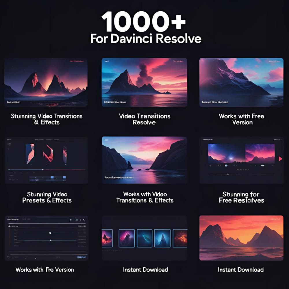 1000+ Ultimate FX Presets Bundle for Davinci Resolve – 1000+ Presets ...
