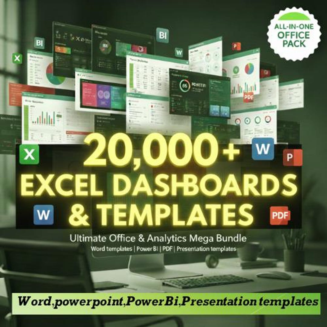 20000+ All-in-one Office Templates Bundle | Excel Dashboards Bundle ...