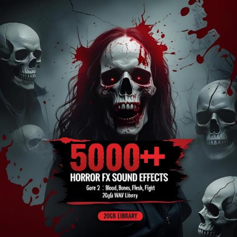 GORE 2 Horror Sound Effects Library: 5000+ Blood, Flesh, Bone SFX (20GB Digital Download - Etsy