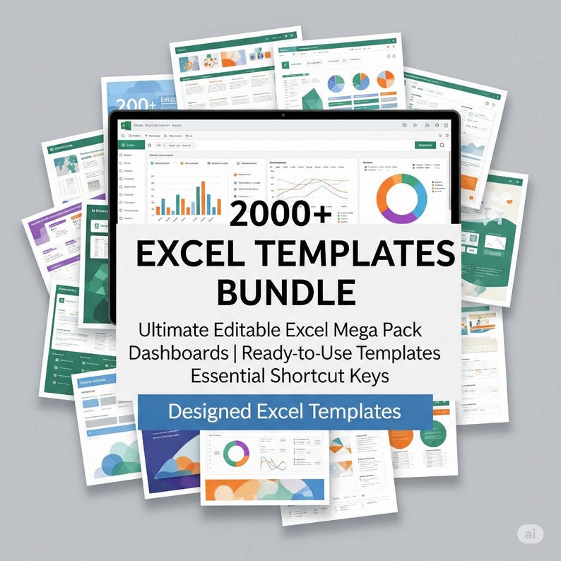 2000+ Excel Templates & Dashboards Bundle | Business Templates, Finance ...