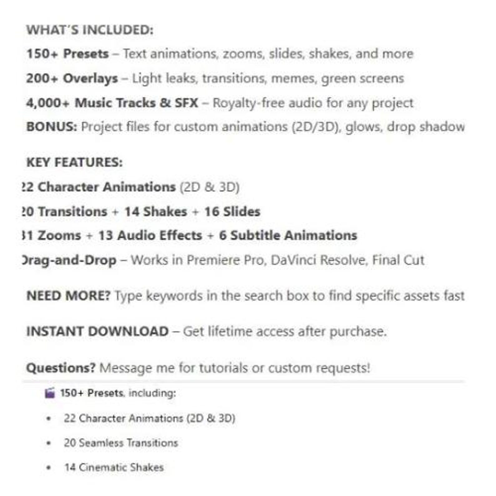 Video Editing Motion Graphics Pack: 150+ Presets, 200+ Overlays, 4000 ...