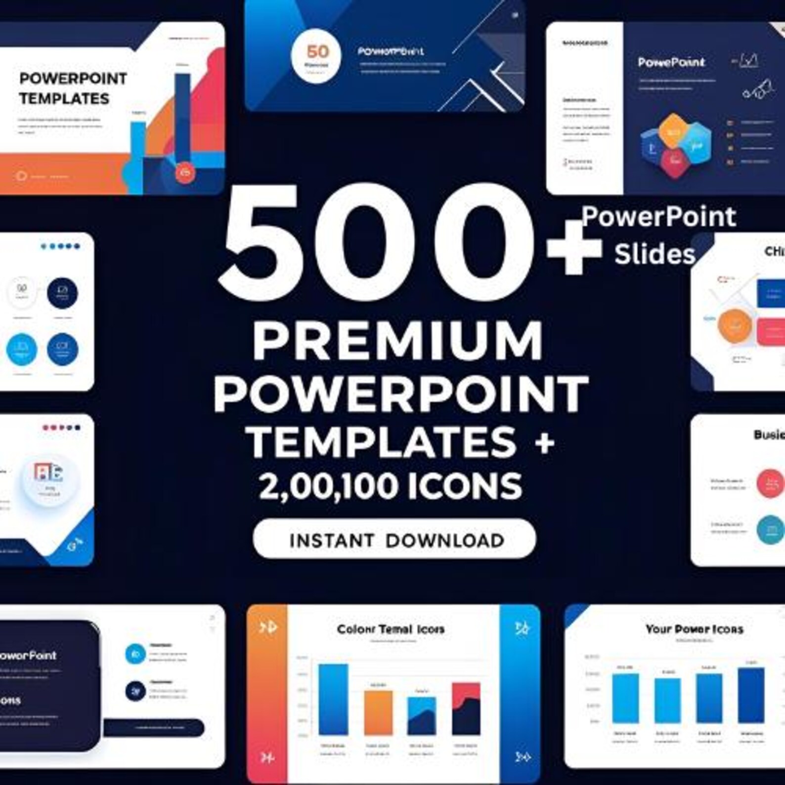 500+ Powerpoint Templates Bundle| 500+ Presentation Slides & Vector ...