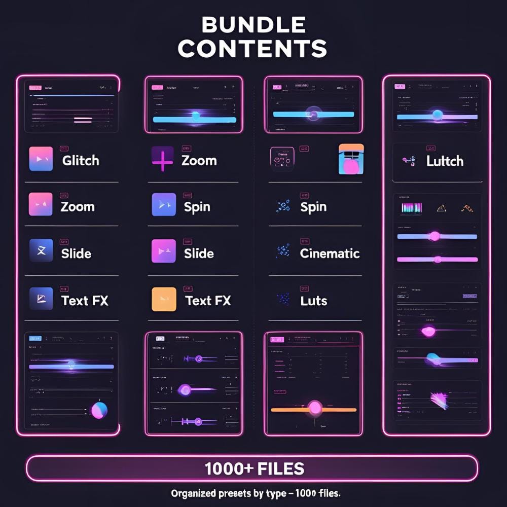 1000+ Ultimate FX Presets Bundle for Davinci Resolve – 1000+ Presets ...
