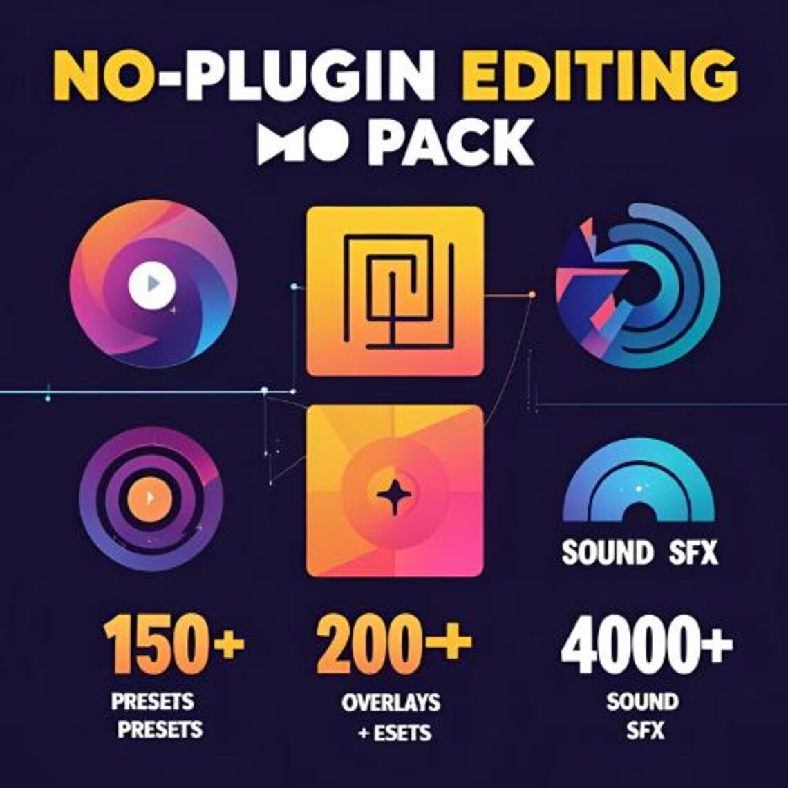 Video Editing Motion Graphics Pack: 150+ Presets, 200+ Overlays, 4000 ...
