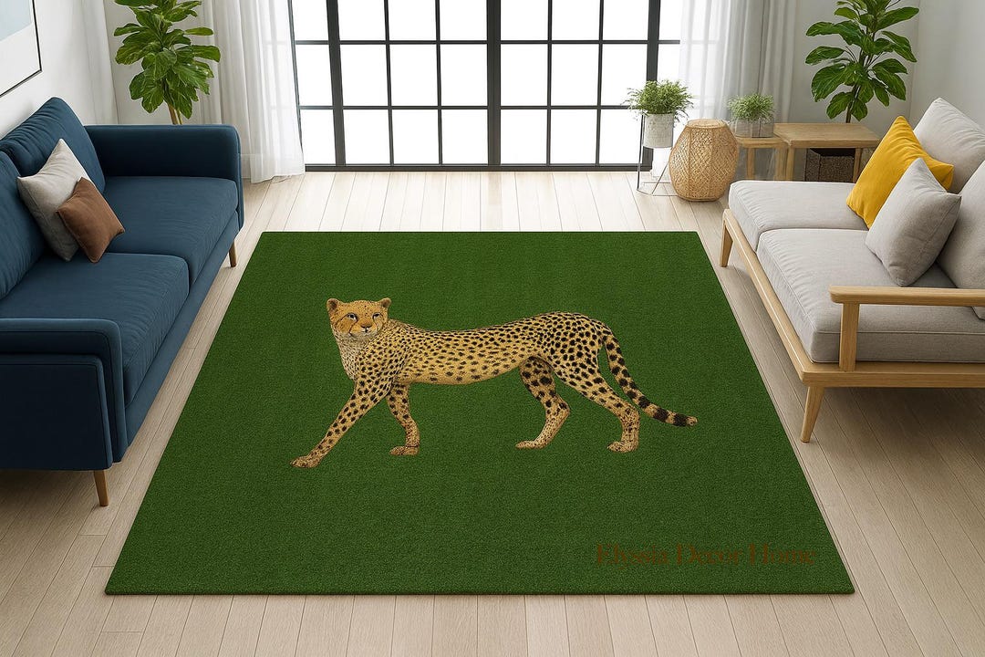 Hand-tufted Wool Tiger Rug – Modern Animal Print Carpet for Living Room ...