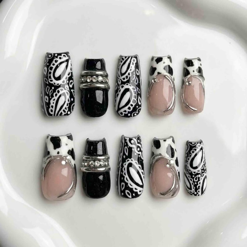 Black Long Nails Baddie - Etsy