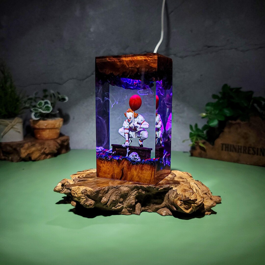 BP01 Handmade Creepy Clown Resin Art Block | Unique Horror Figurine ...