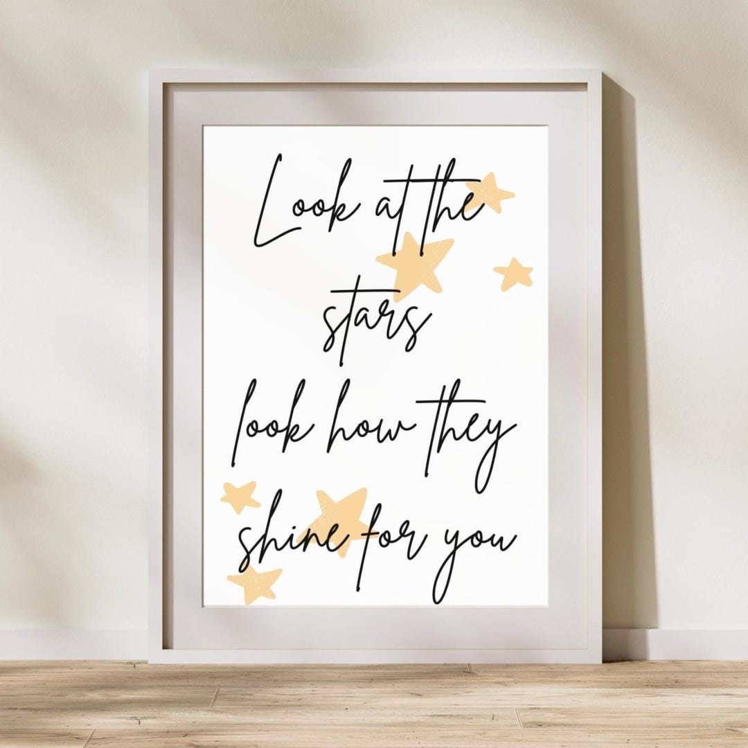 Inspirational Star Print | Celestial Wall Art | Positive Quote Poster ...