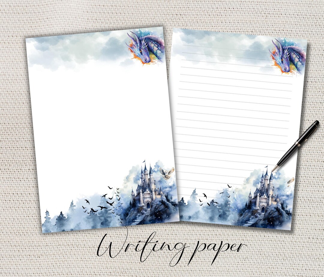 Fantasy Writing Paper Lined Unlined-a4/a5 Pen Pal Supplies-letter ...