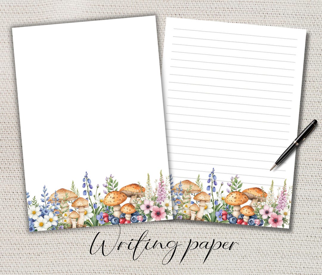Wildflower Writing Paper Lined Unlined-a4/a5 Pen Pal Supplies-flower ...