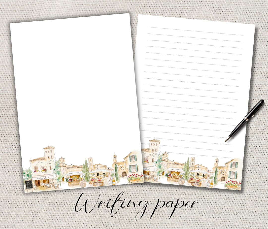 Italian Landscape Writing Paper Lined Unlined-a4/a5 Pen Pal Supplies ...