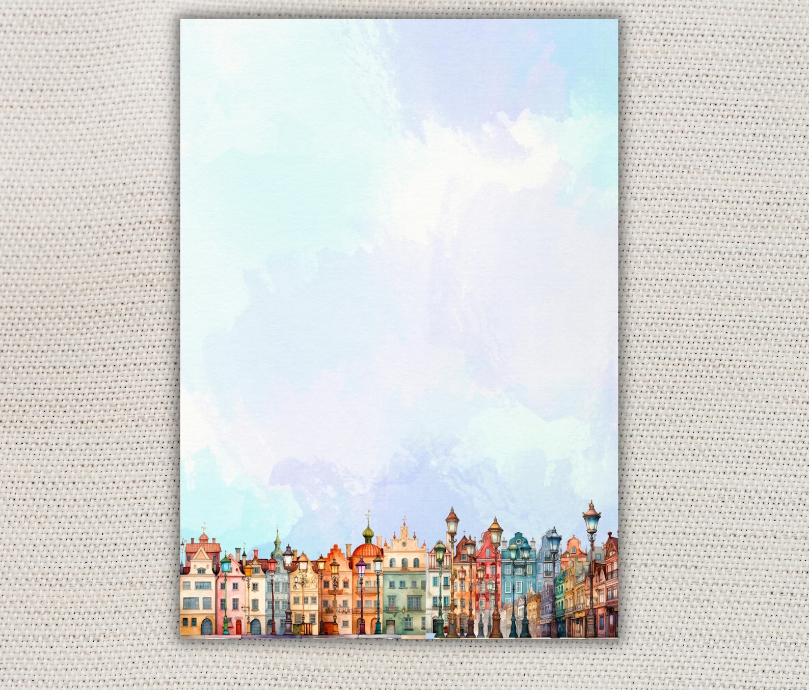 Colorful Houses Writing Paper Lined Unlined-a4/a5-pen Pal Supplies ...