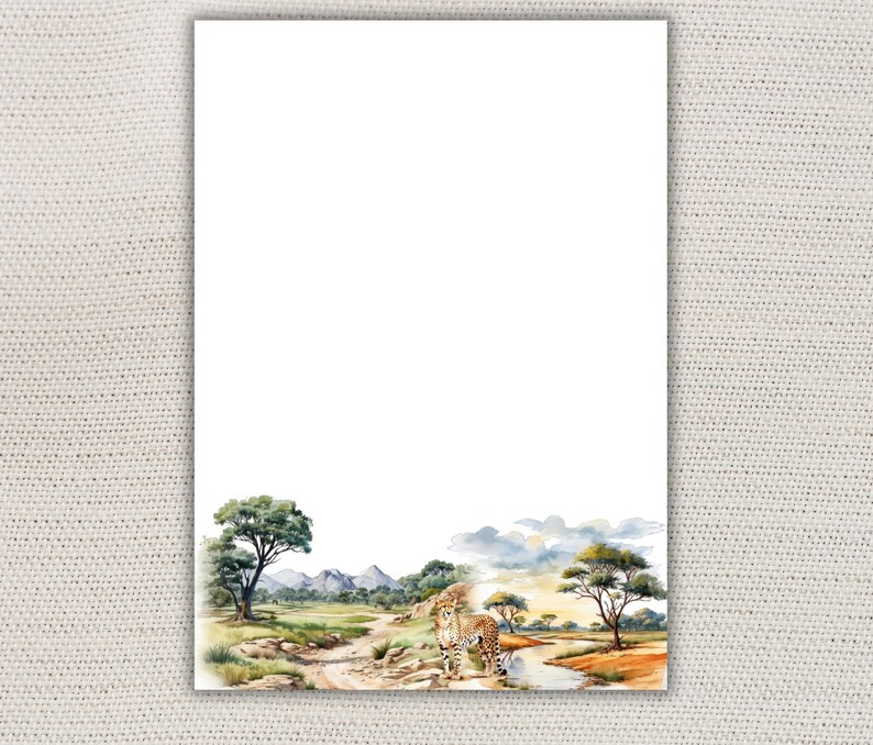 Safari Writing Paper Lined Unlined-a4/a5 Pen Pal Supplies-stationery ...