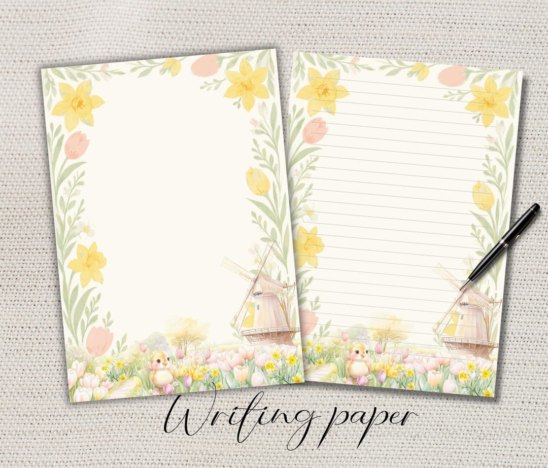 Spring Writing Paper Lined Unlined-a4/a5 Pen Pal Supplies-stationery ...
