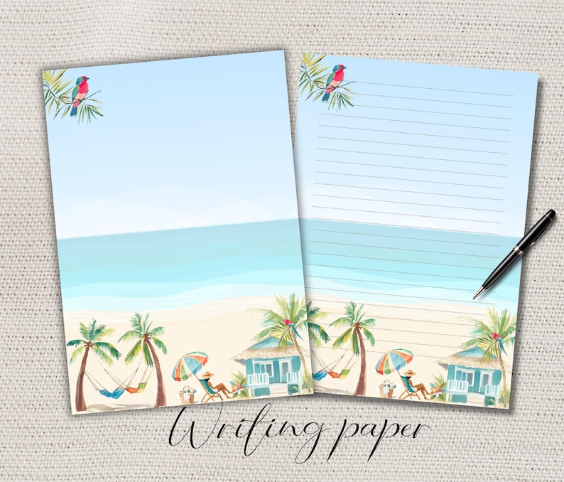 Summer Writing Paper Lined Unlined-a4/a5 Pen Pal Supplies-stationery ...