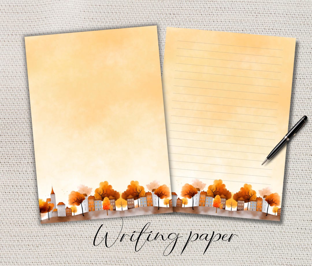 Autumn Writing Paper Lined Unlined-a4/a5 Pen Pal Supplies-letter ...