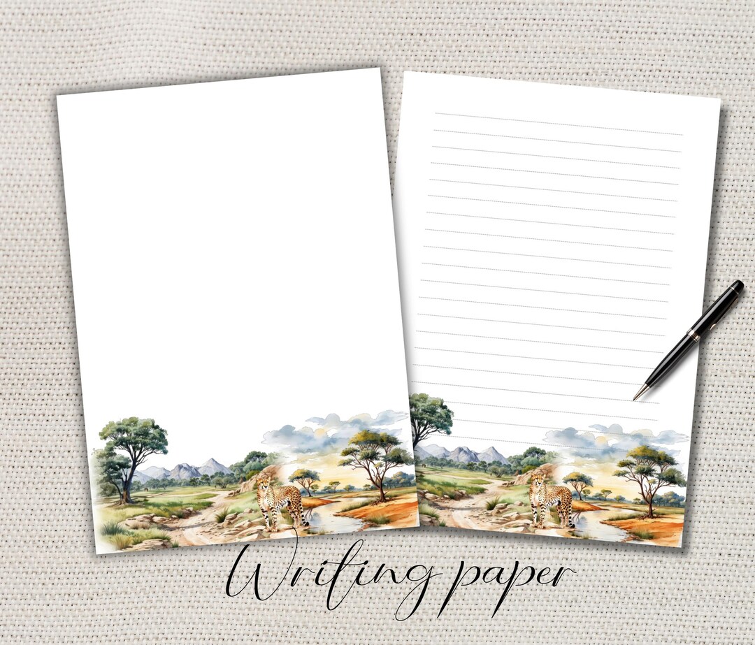 Safari Writing Paper Lined Unlined-a4/a5 Pen Pal Supplies-stationery ...