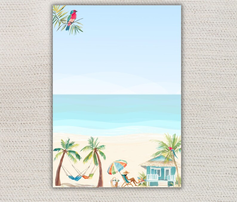 Summer Writing Paper Lined Unlined-a4/a5 Pen Pal Supplies-stationery ...