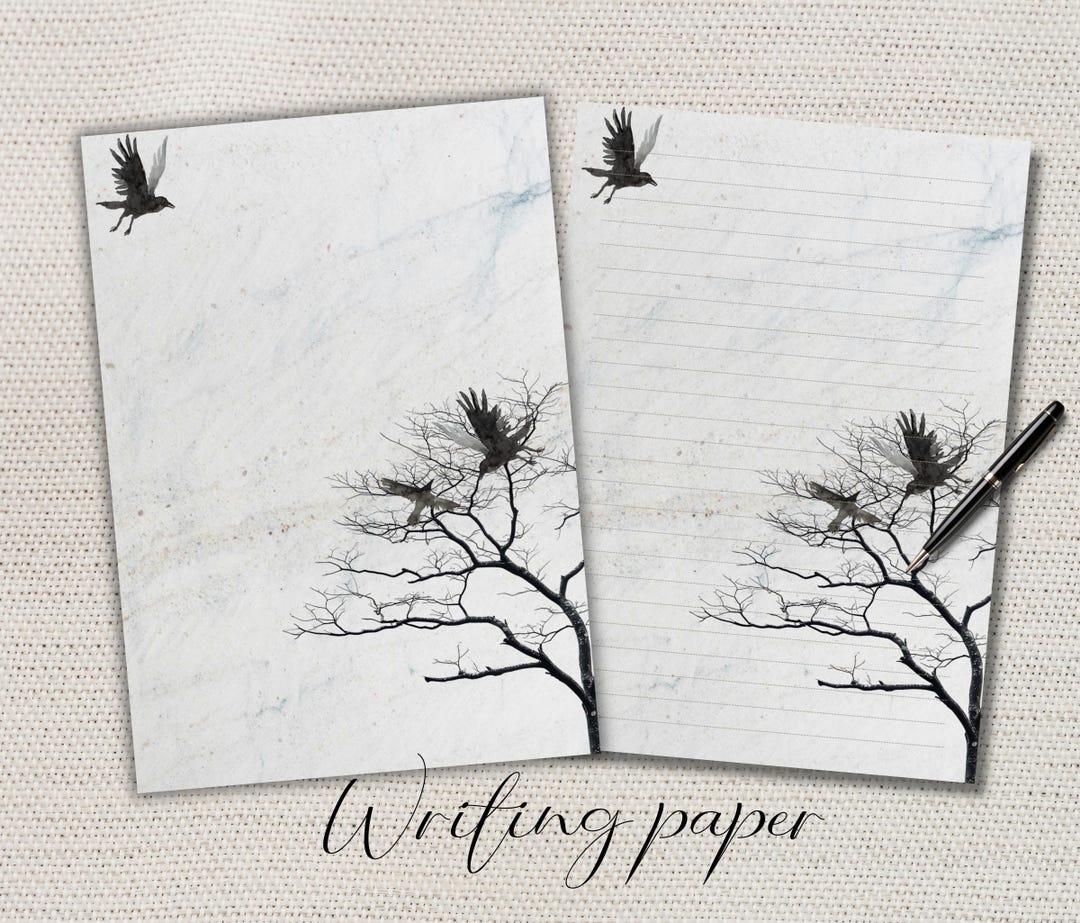 Gothic Writing Paper Lined Unlined-a4/a5 Pen Pal Supplies-crows ...