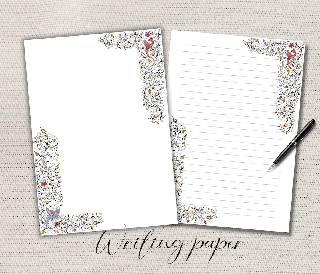 Medieval Manuscript Writing Paper Lined Unlined-a4/a5 Pen Pal Supplies ...