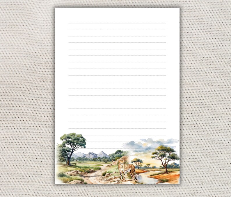 Safari Writing Paper Lined Unlined-a4/a5 Pen Pal Supplies-stationery ...