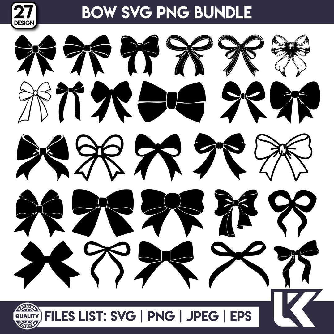 Cute Bow SVG Bundle | Girly Ribbon & Bow Tie SVG Files | Aesthetic ...