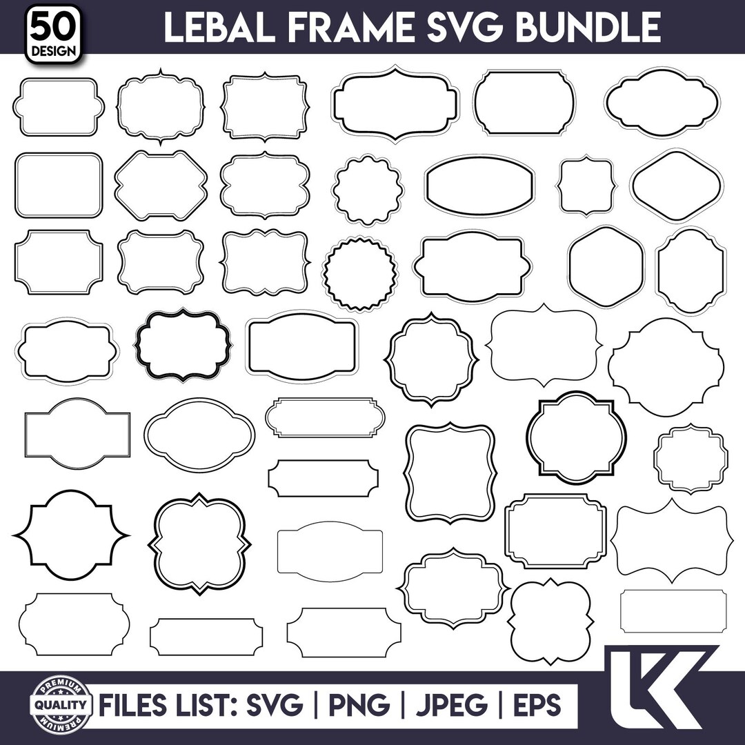 Decorative Frames | Classic Frame SVG Set | Ornamental Label Borders ...
