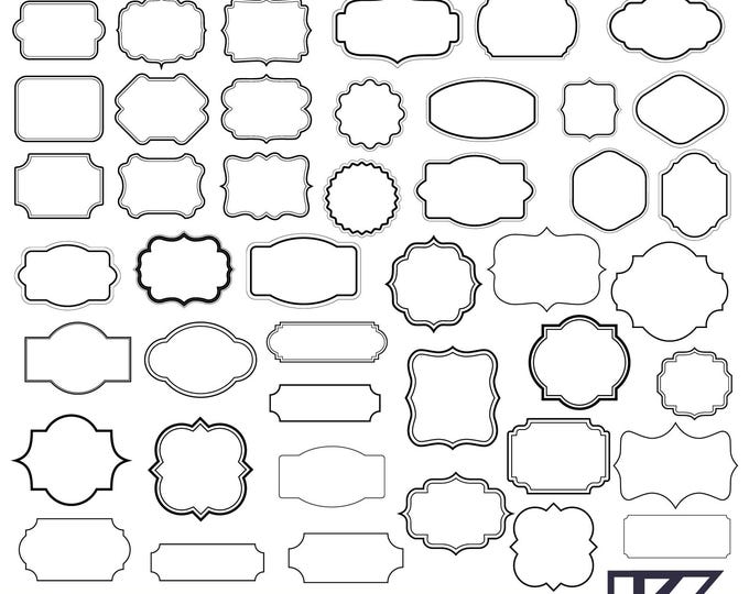 Decorative Frames | Classic Frame SVG Set | Ornamental Label Borders ...