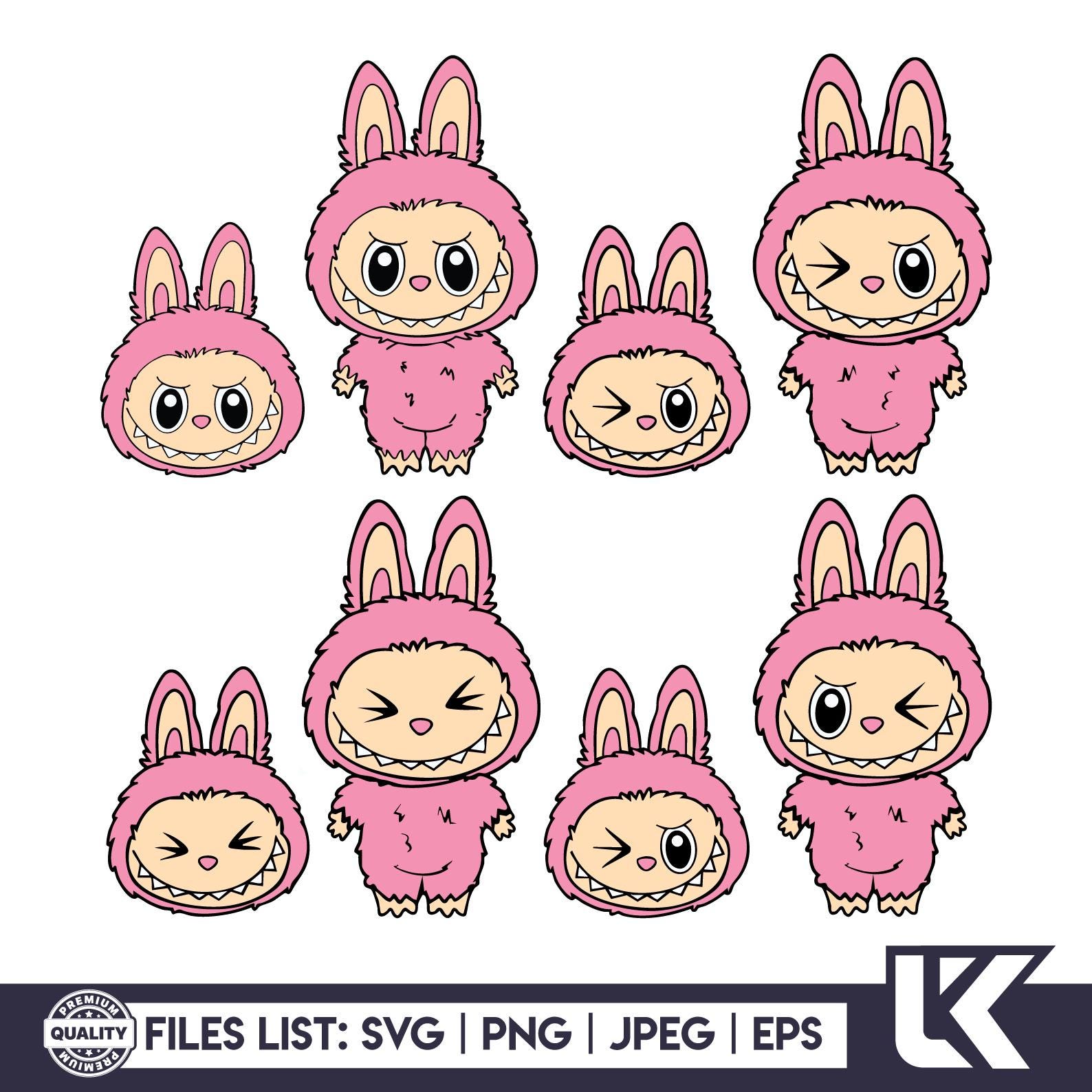 Labubu SVG Bundle, Labubu Clipart, Labubu PNG, Cute Labubu Vector ...