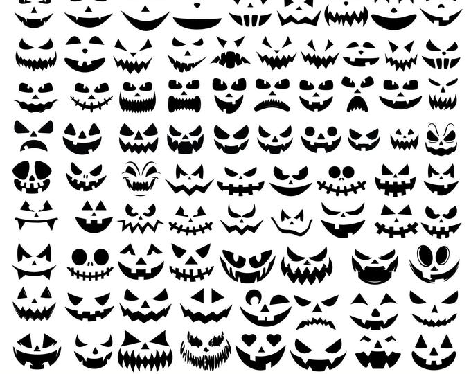 Ghost Face SVG Bundle, PNG, Halloween Svg, Cricut, Ghost Design, Cute ...