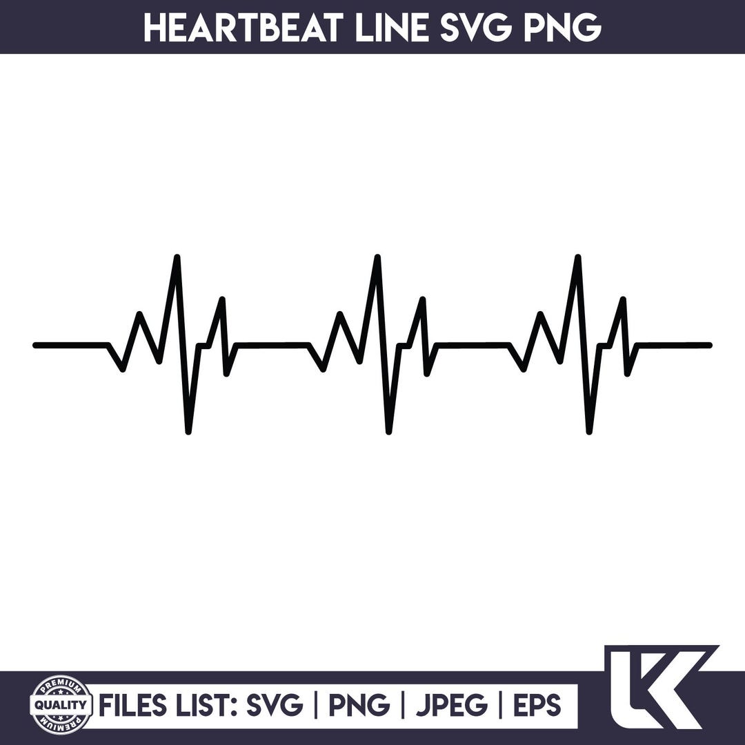 Heartbeat Line SVG | ECG EKG Cut Files | Healthcare Vector Files ...