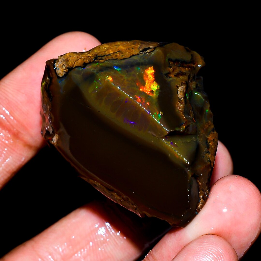 Welo Fire Ethiopian Opal Oil Rough Gemstone - Natural Raw for Jewelry ...